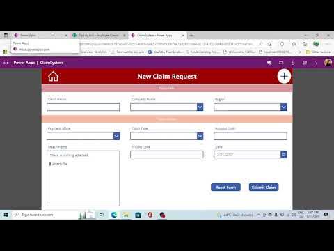 Submit New Claim using New Form PowerApps - Claim Request PowerApps Part 2 - YouTube