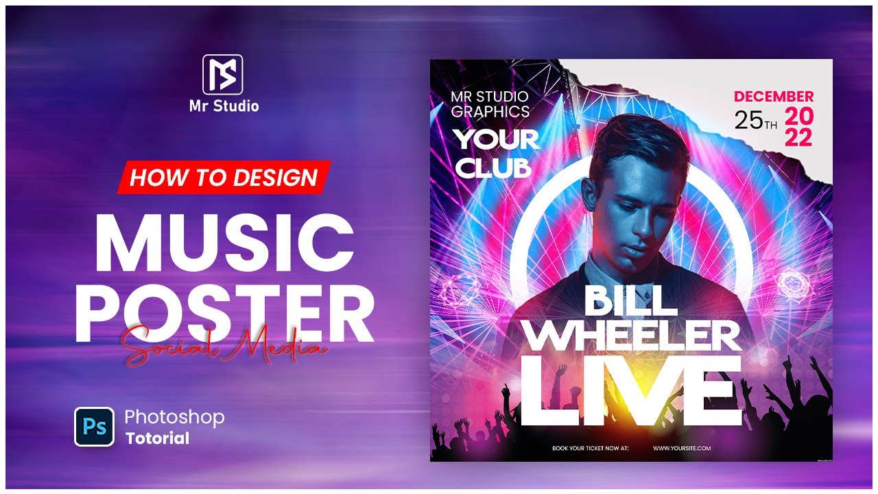 Photoshop Tutorial: How to make an Concert Event & Music Poster Design ...
