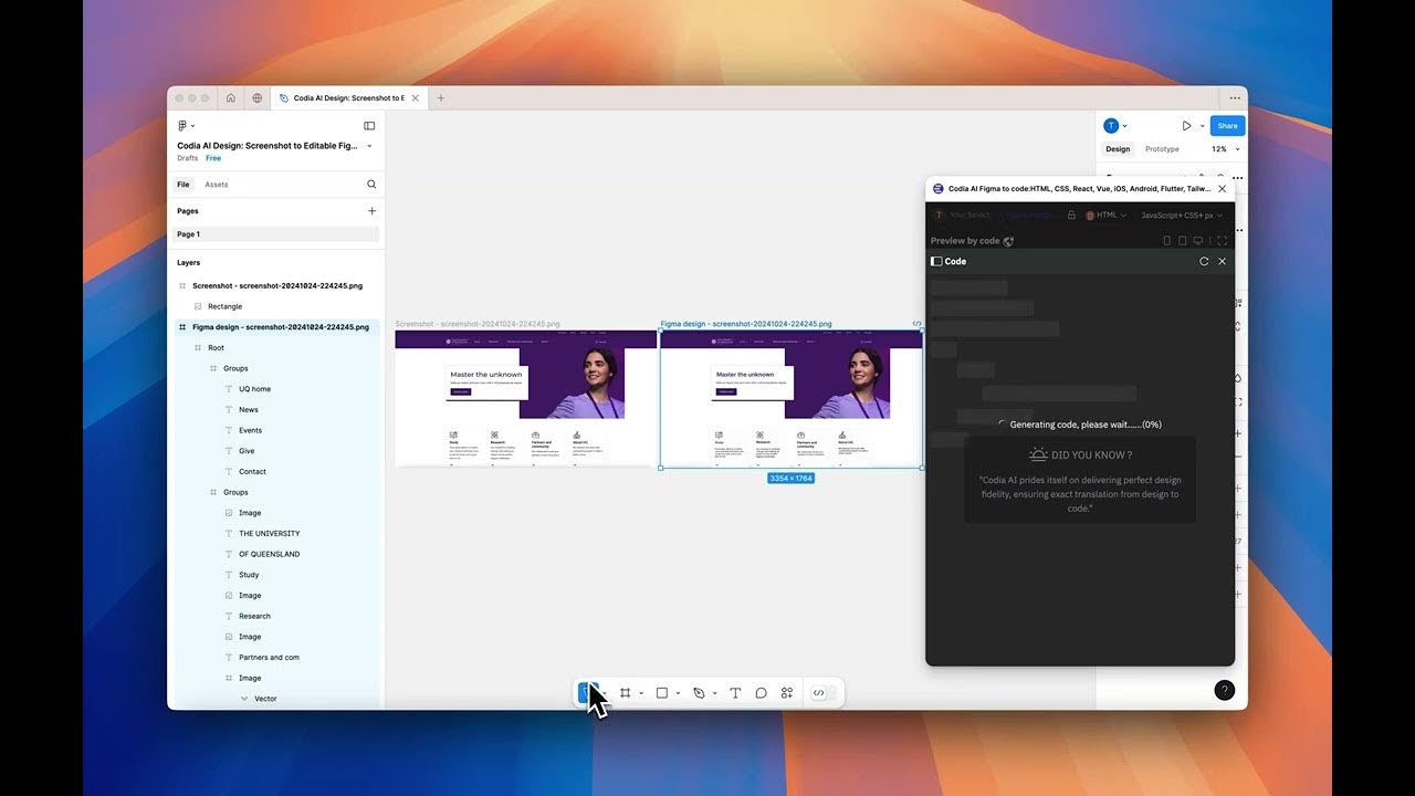 Figma to Code:convert Queensland into code for any platform such frontend, mobile, Mac through ...