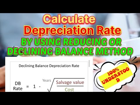 How to calculate Annual Depreciation Rate by using Reducing/ Declining Balance Method. - YouTube