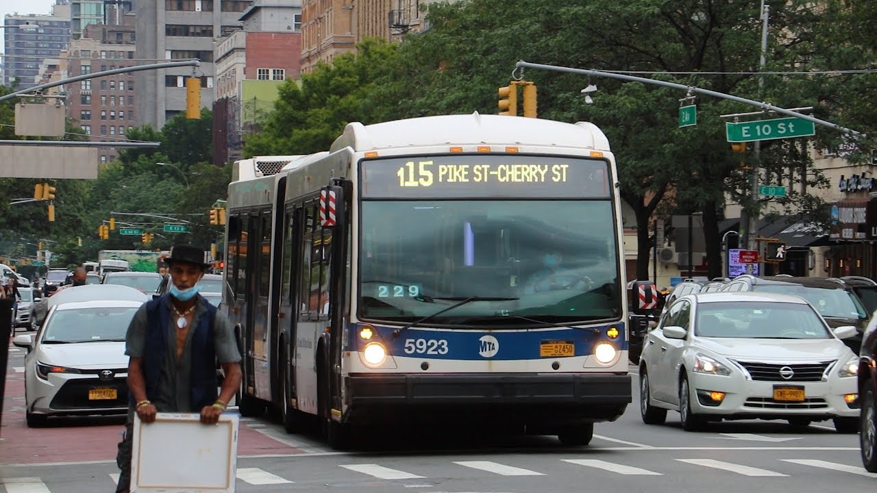 MTA New York City Bus: 2012 Nova Bus LFS Articulated 5923 on the M15 ...