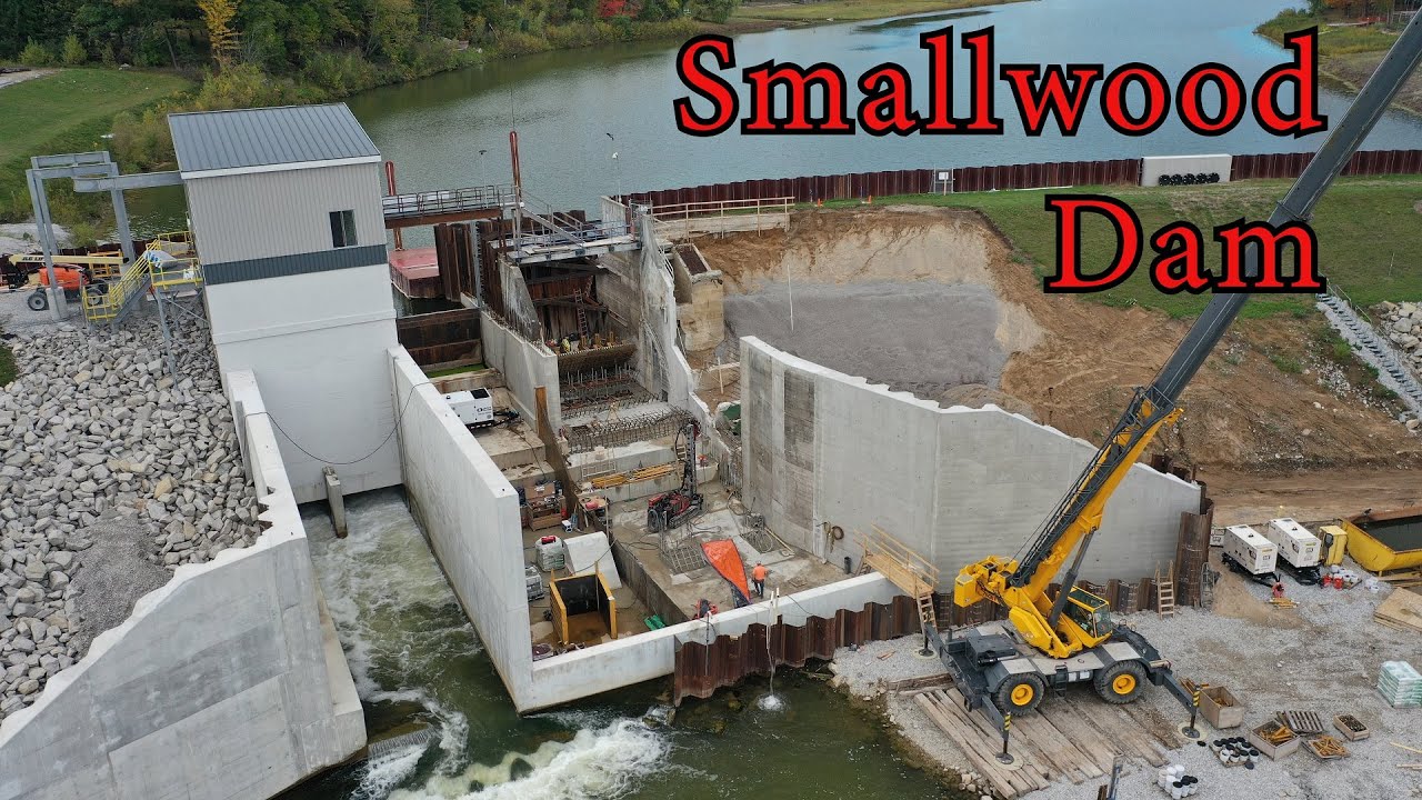 Smallwood Dam Low Level Outlet and Spillway WORK! - Drone - Dam ...