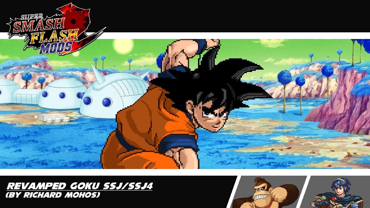 SSF2 Mods Showcase: Revamped Goku SSJ/SSJ4 (by Richárd Mohos) - YouTube