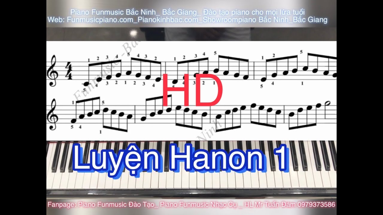 #17Luyện ngón “Hanon 1” giáo trình tập 1A,1B tập 2 Piano Funmusic Bắc ...