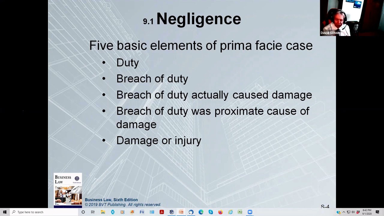 Overview of Negligence (Business Law 101 #53) - YouTube