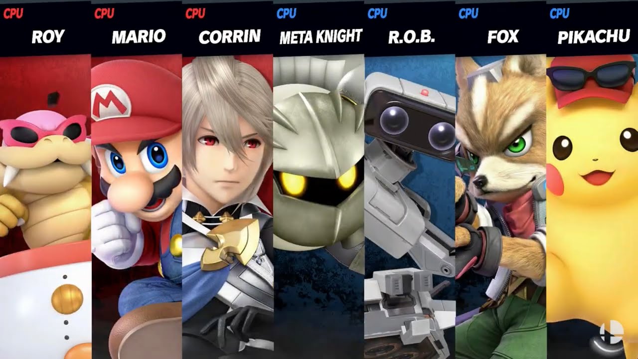Super Smash Bros. Ultimate - Roy koopa, Mario & Corrin (Male) vs 4 ...