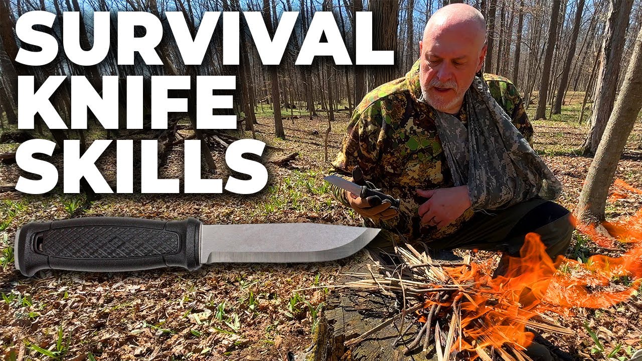 Bushcraft Survival Knife Skills | One Handed Fire Starting - YouTube