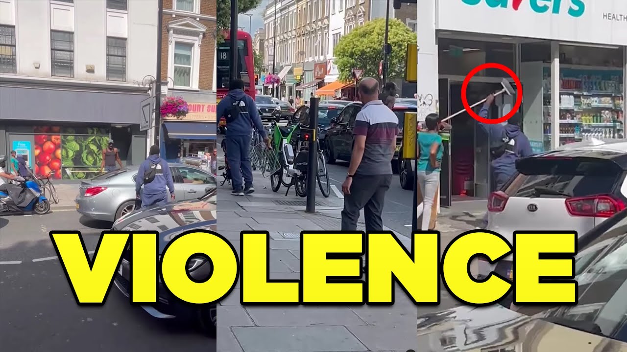 Crazy Broom Vs. Basket FIGHT On Harrow Road - YouTube