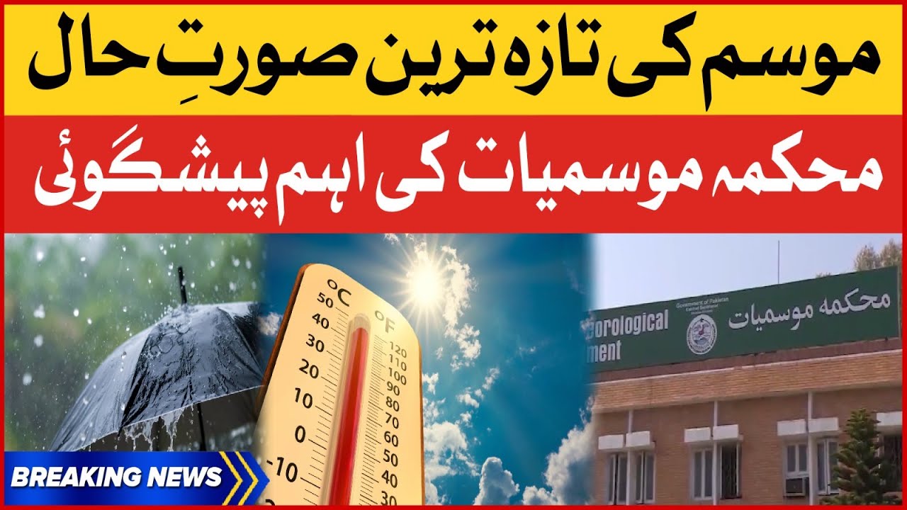 Weather Latest Update in Pakistan | Meteorological Department Big ...