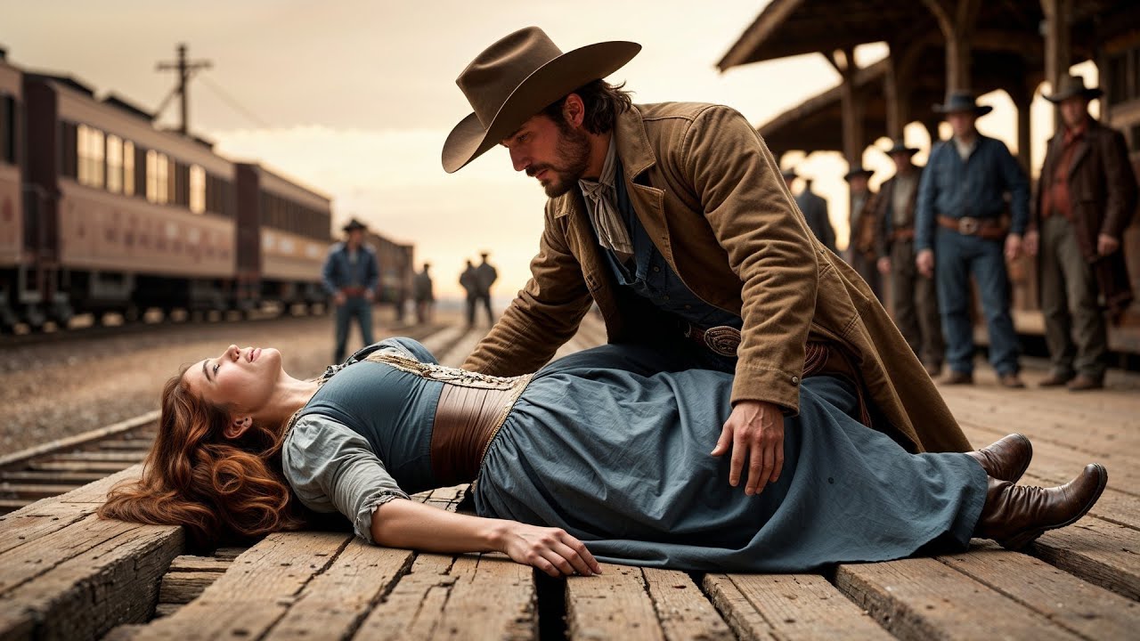 A Struggling Mail-Order Bride Collapsed at the Station, A Kind Cowboy ...
