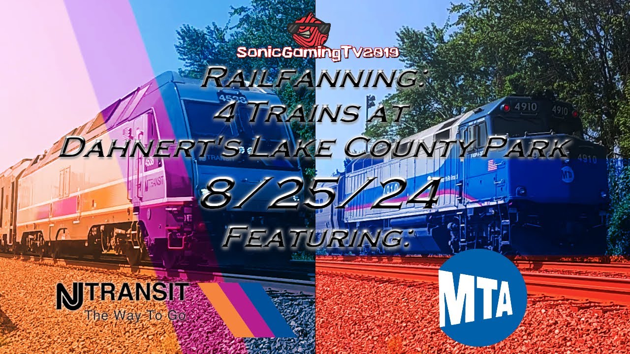 [8/25/24] Railfanning: 4 Trains at Dahnert's Lake County Park - YouTube