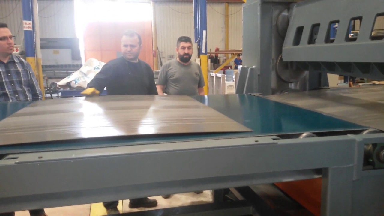 ACS850 with 6mm metal sheet Rotary Cutter Application - YouTube
