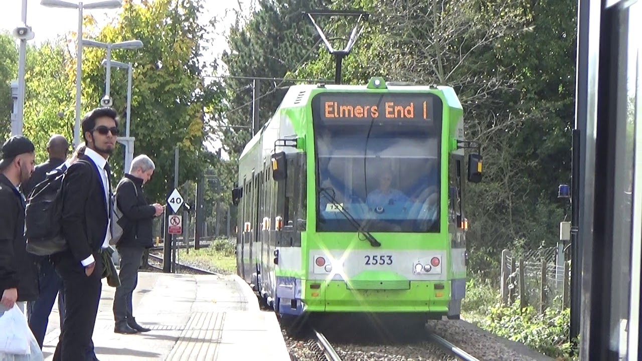 London Tramlink CR4000 2553 arriving into Elmers End - YouTube