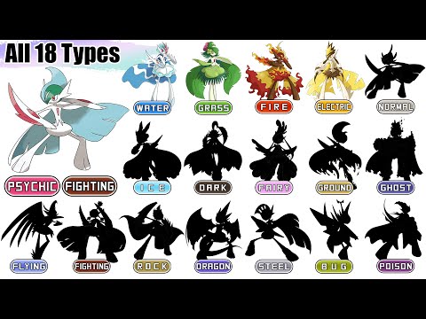 All 18 Types Mega Gallade & Gardevoir | Pokémon Type Swap Animation ...