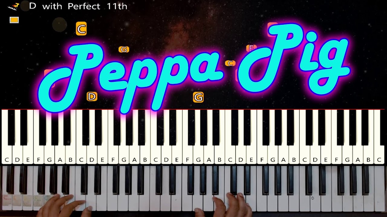 Peppa Pig | Piano | Lesson | Synthesia | Beginner - YouTube