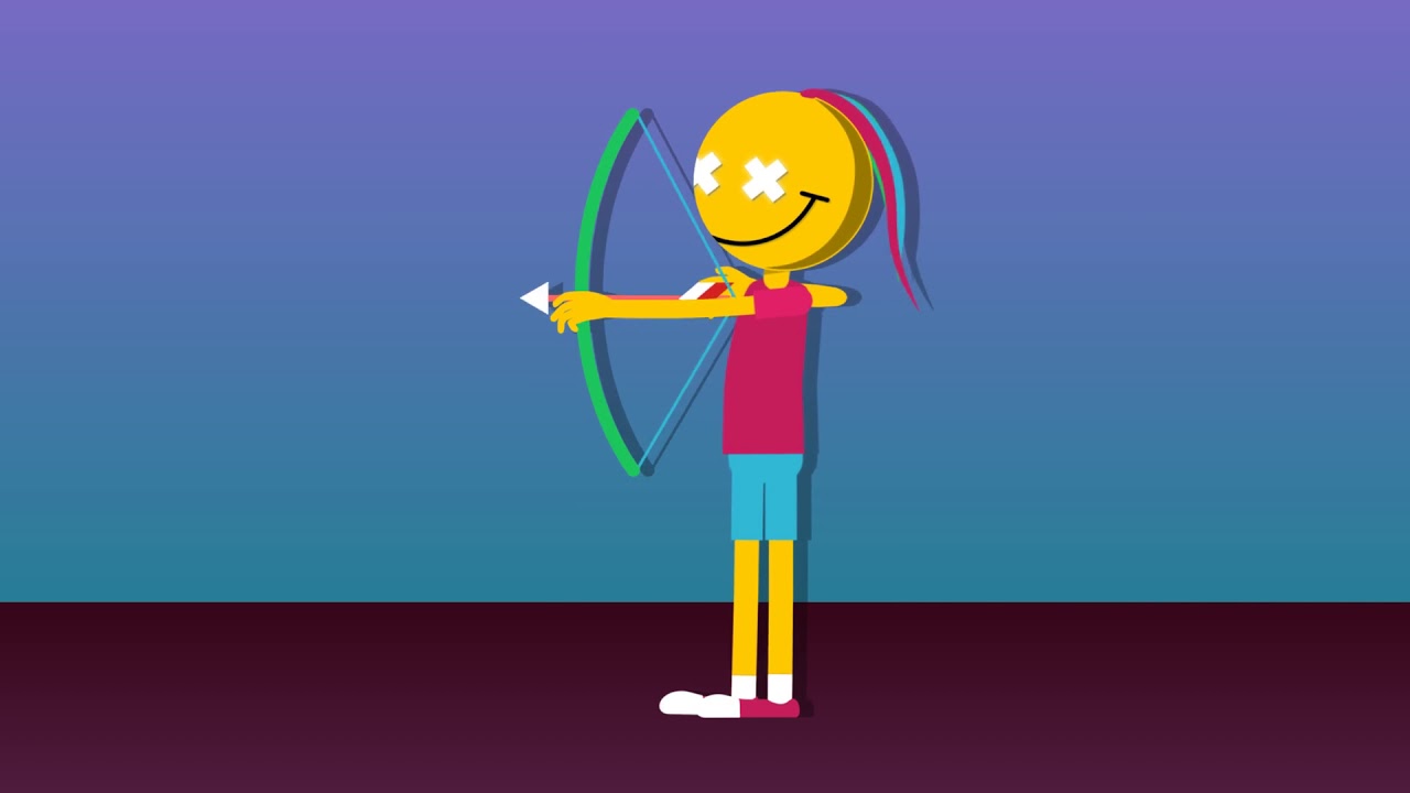 Walk cycle and shooting a bow animation - YouTube