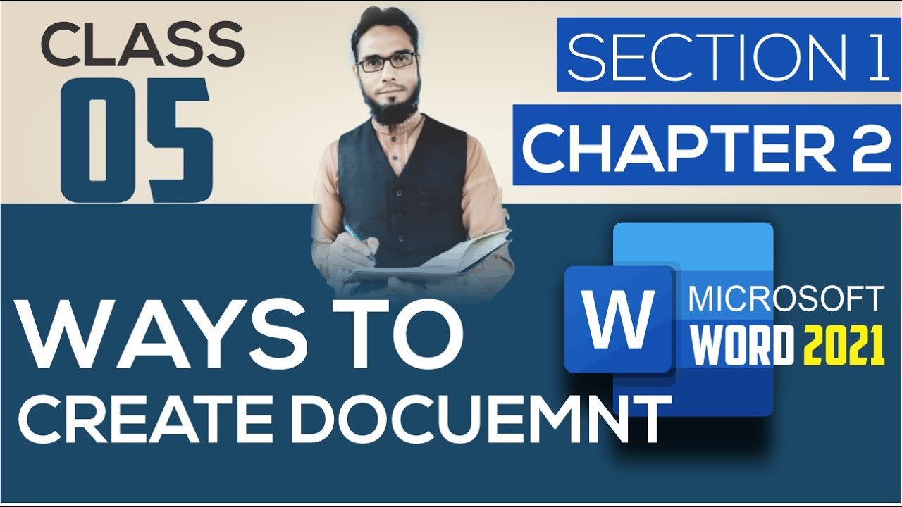 CLASS 05 II DIFFERENT METHOD TO CREATE NEW DOCUMENT II Microsoft Word ...