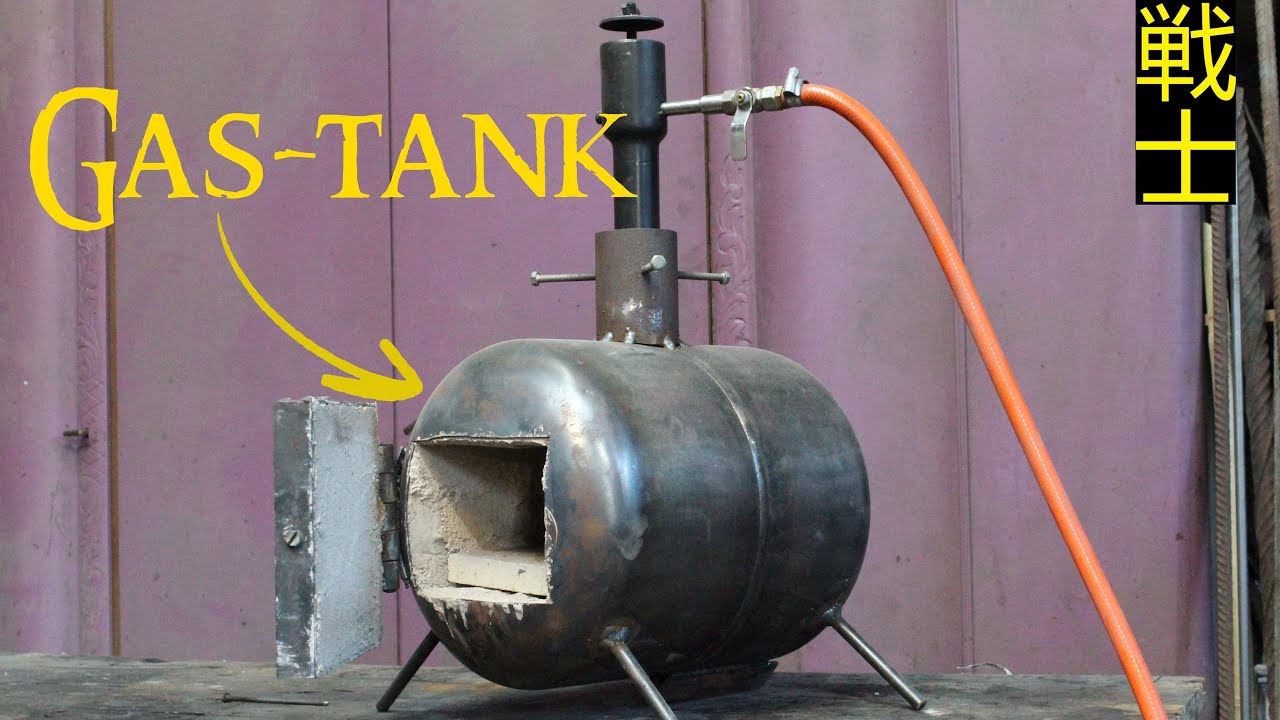 Building a sturdy FORGE from a gas tank with basic tools and ...