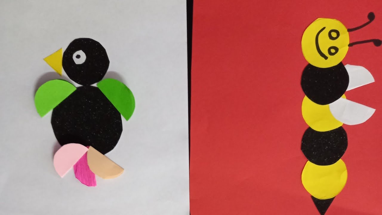 How to make creative pictures using circle ( Part . 1) | Easy craft ...