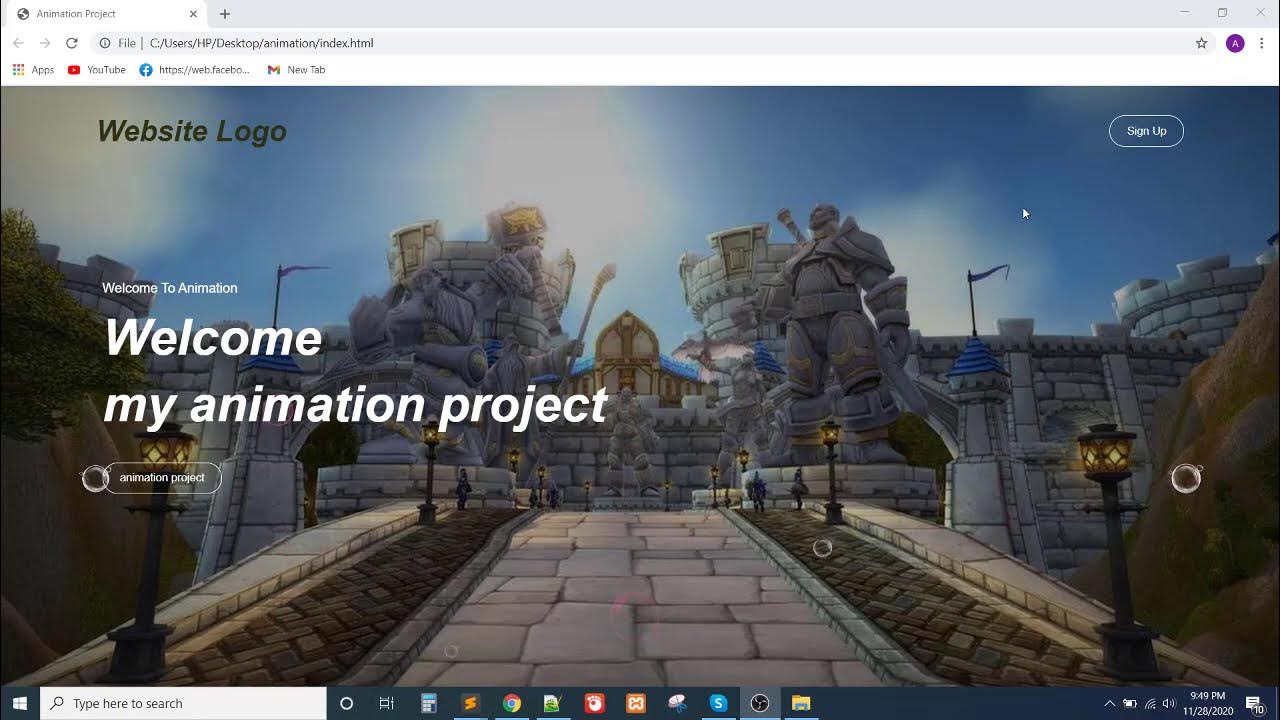 animation bubbles project using html and css - YouTube