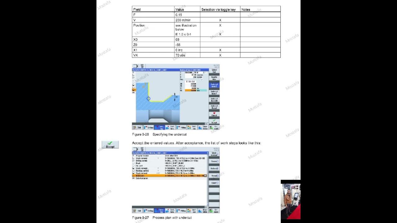 Explanation of programming and CNC lathe machines with Siemens control, turning CNC machining ...