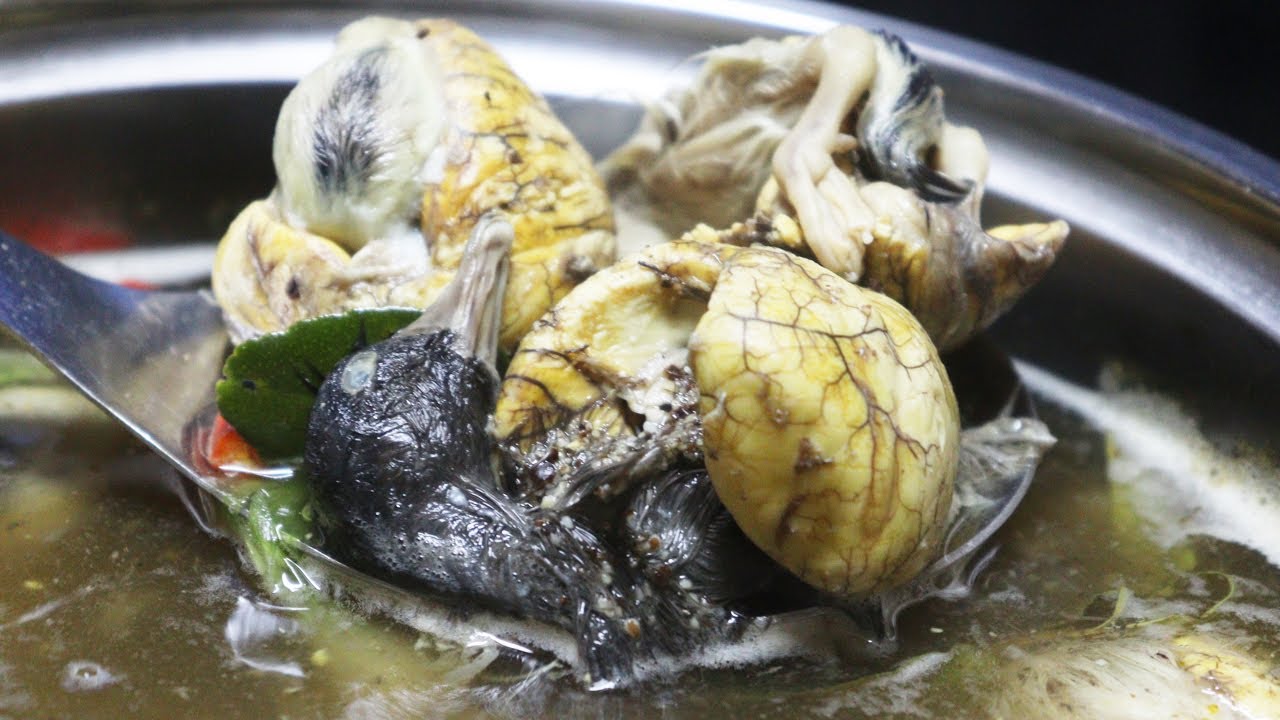 10 Balut Eggs Soup| Fertilized duck egg Recipe| Weird food of the world ...