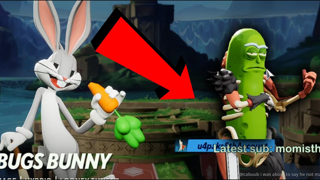 MultiVersus HACKER showing off Rick skins - YouTube