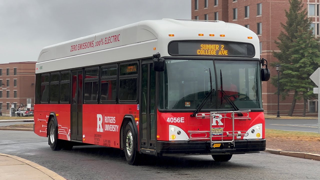 Rutgers Bus 4056E - 2024 Gillig Low Floor EV Bus Ride Along - YouTube