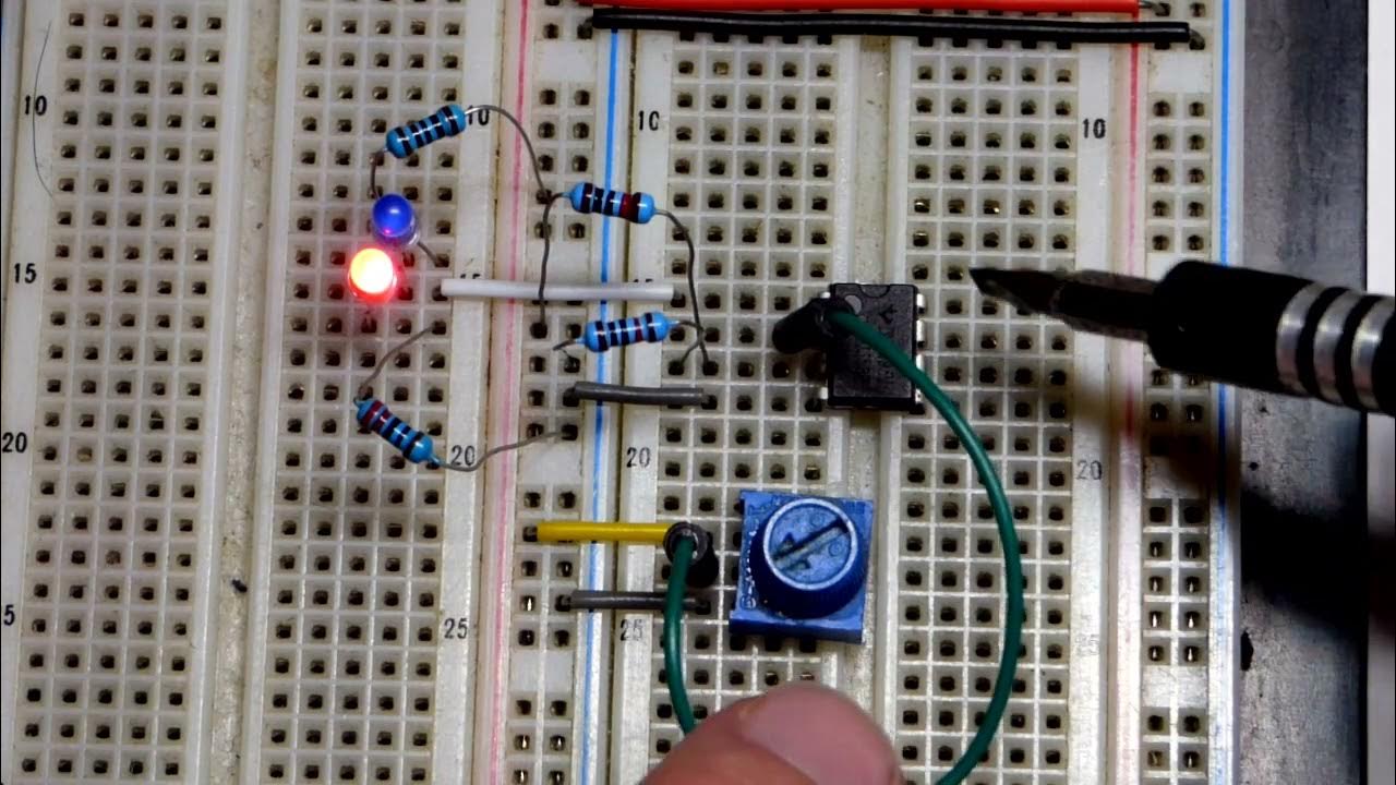 Op amp inverting comparator demo circuit schematic by electronzap - YouTube