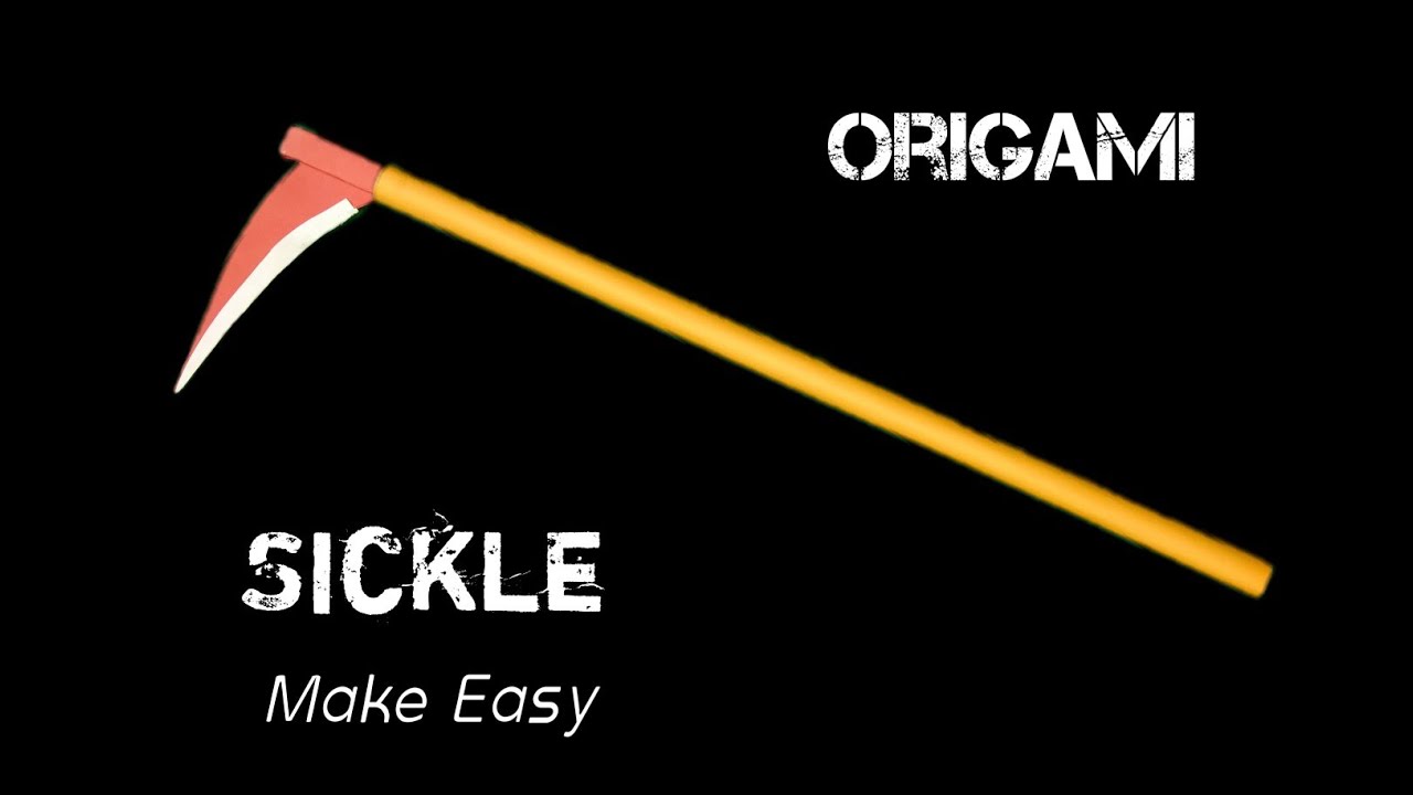Easy origami ninja weapons // Paper Sickle // paper thinks. - YouTube