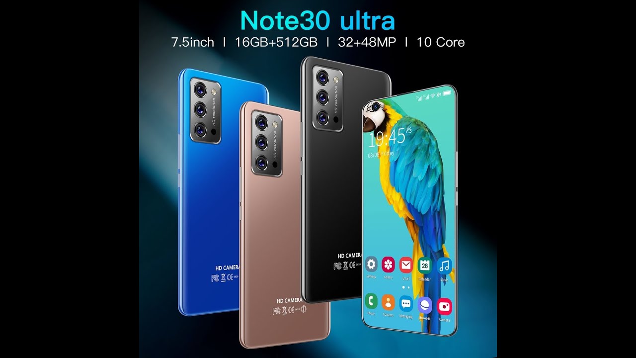Note30 Ultra 7.5 Polegadas 16GB 512GB 4K - YouTube