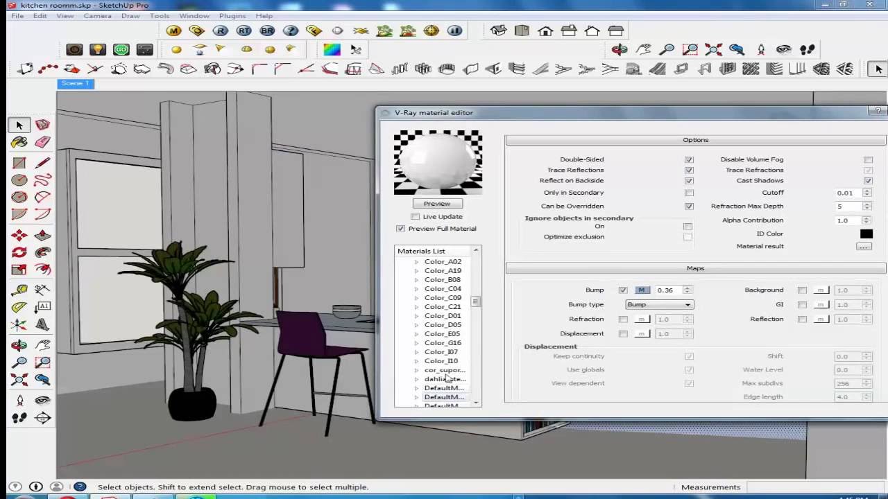 Vray lighting tutorial sketchup vray interior lighting #5 - YouTube