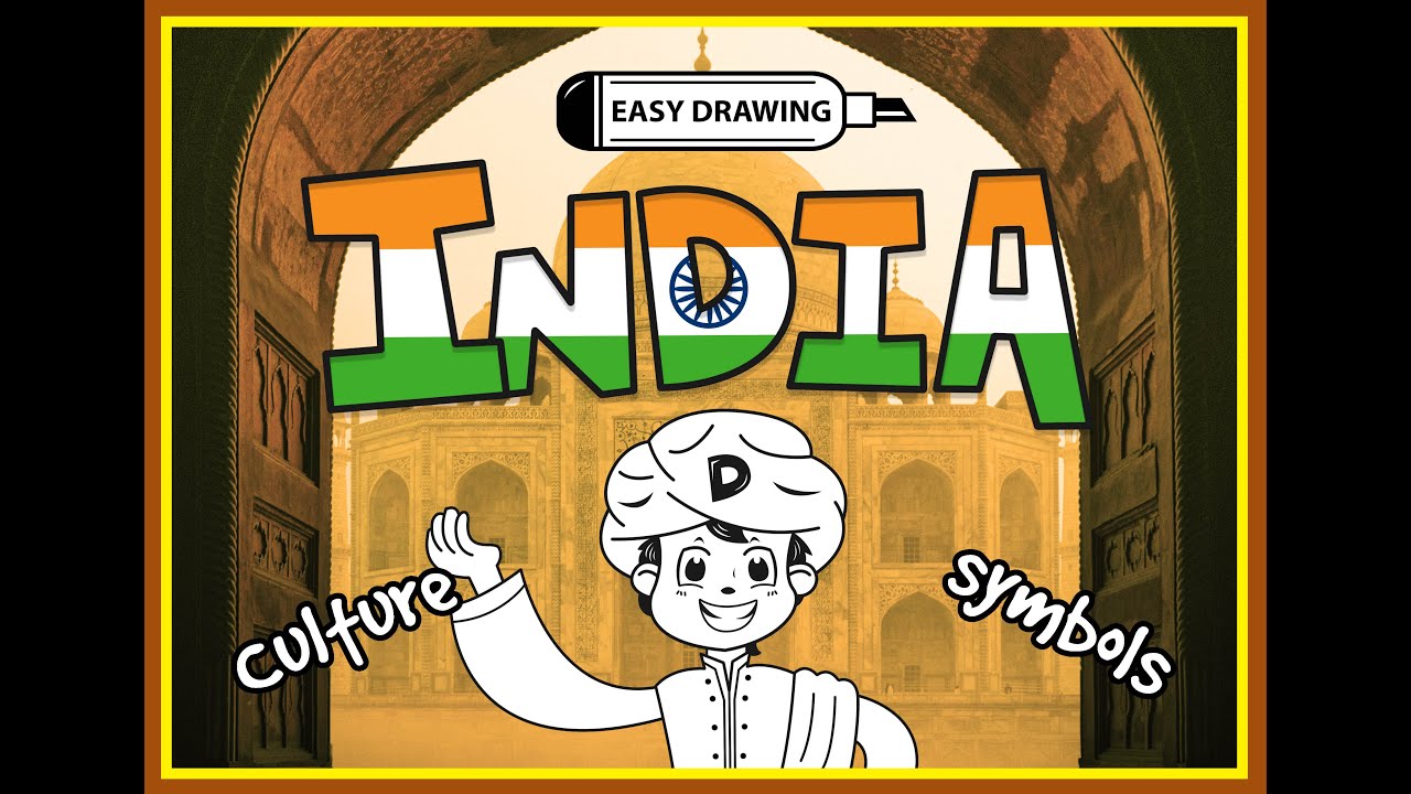 EASY DRAWING (Culture Symbols) | Episode 7 - India - YouTube