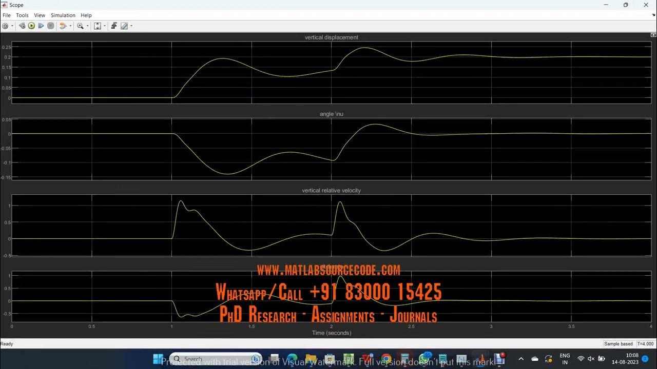 Half Car Model design-linear and Non linear model and state space model MATLAB SIMULINK ...