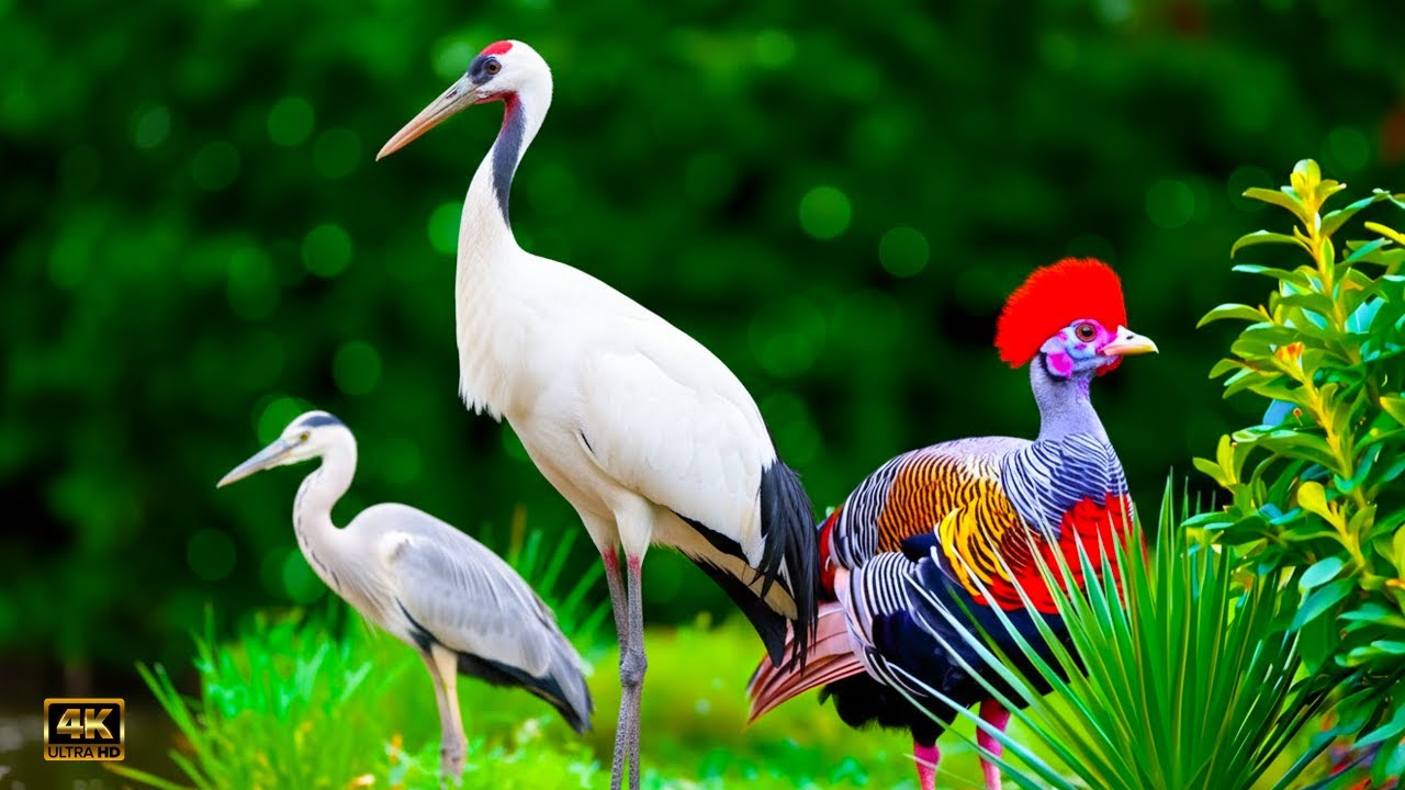 🐦Rare Bird Ecology 4k: Colorful Birds | Bird Songs | Relaxing and ...