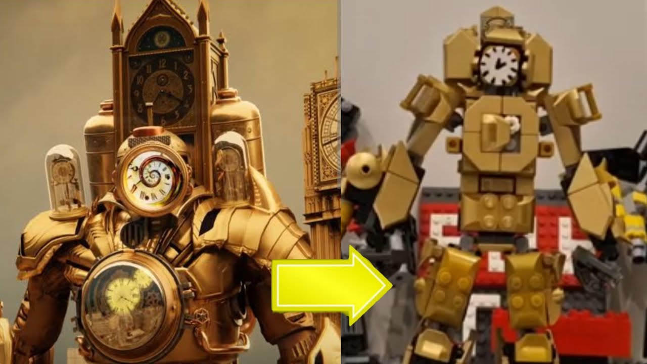 how to make titan clock man out of lego - YouTube