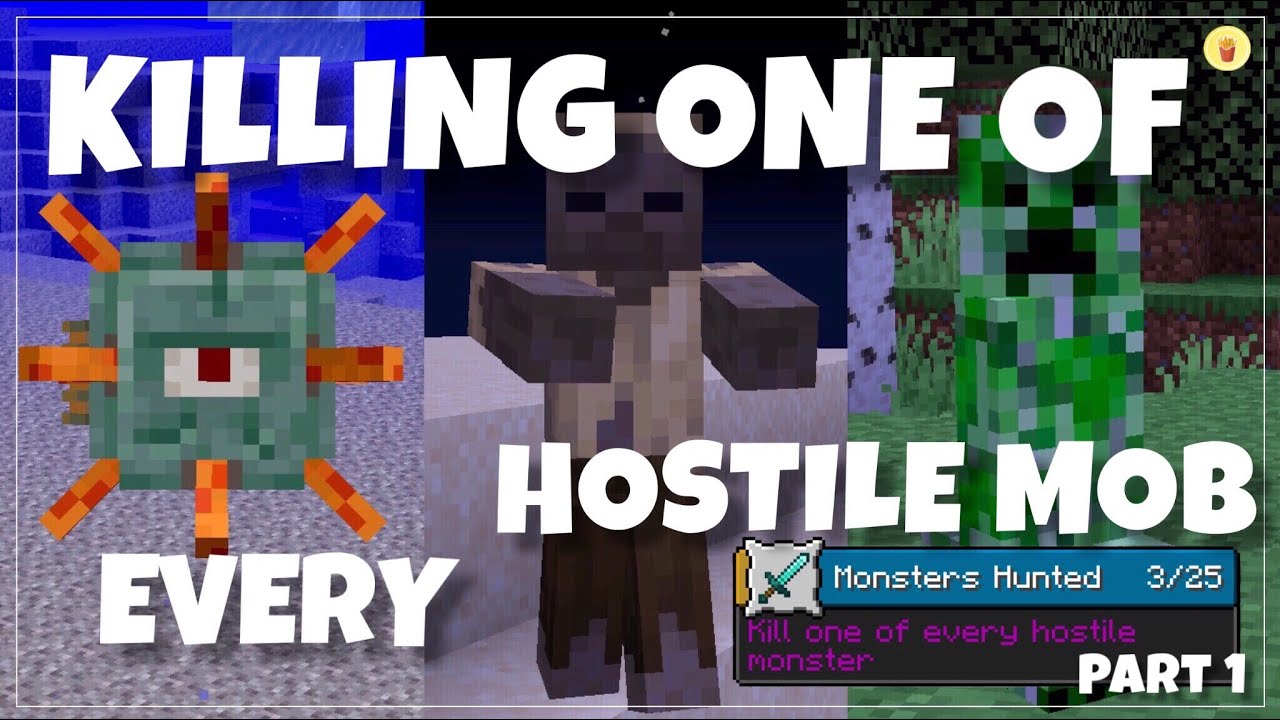 Minecraft | Killing One of Every Hostile Mob | Part 1 - YouTube