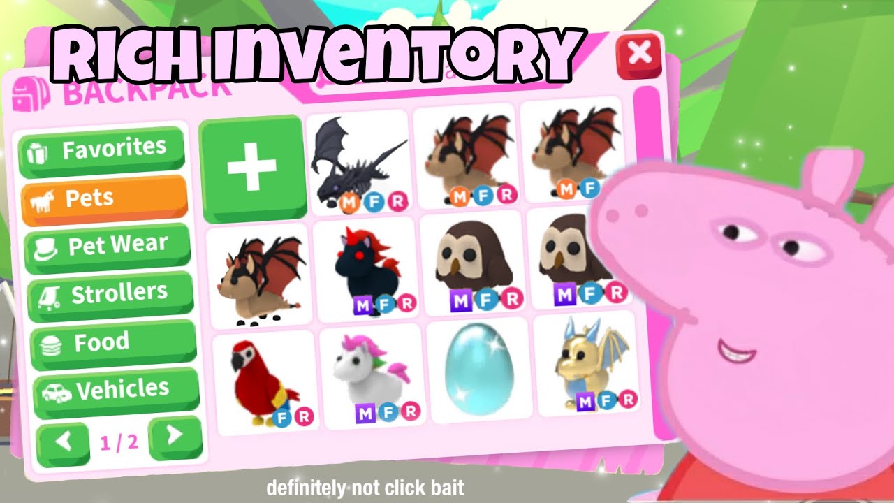 RICH Adopt Me Inventory Tour!!🥳🤑 GET READY FOR GIVEAWAY - YouTube