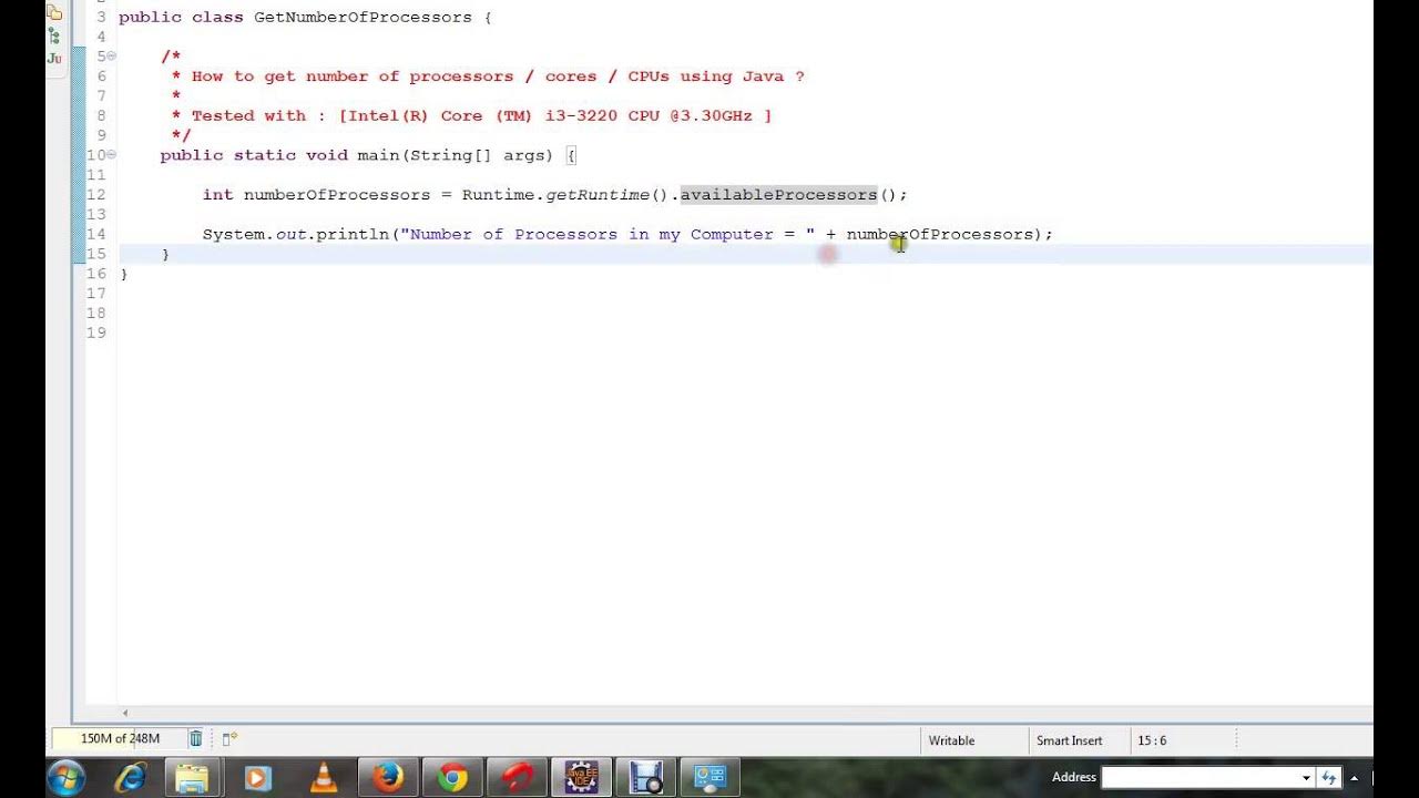 HOW TO GET NUMBER OF PROCESSORS USING JAVA - YouTube