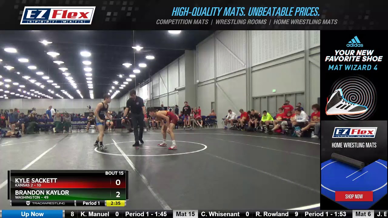 Mat 8 120 Kyle Sackett Kansas 2 Vs Brandon Kaylor Washington - YouTube