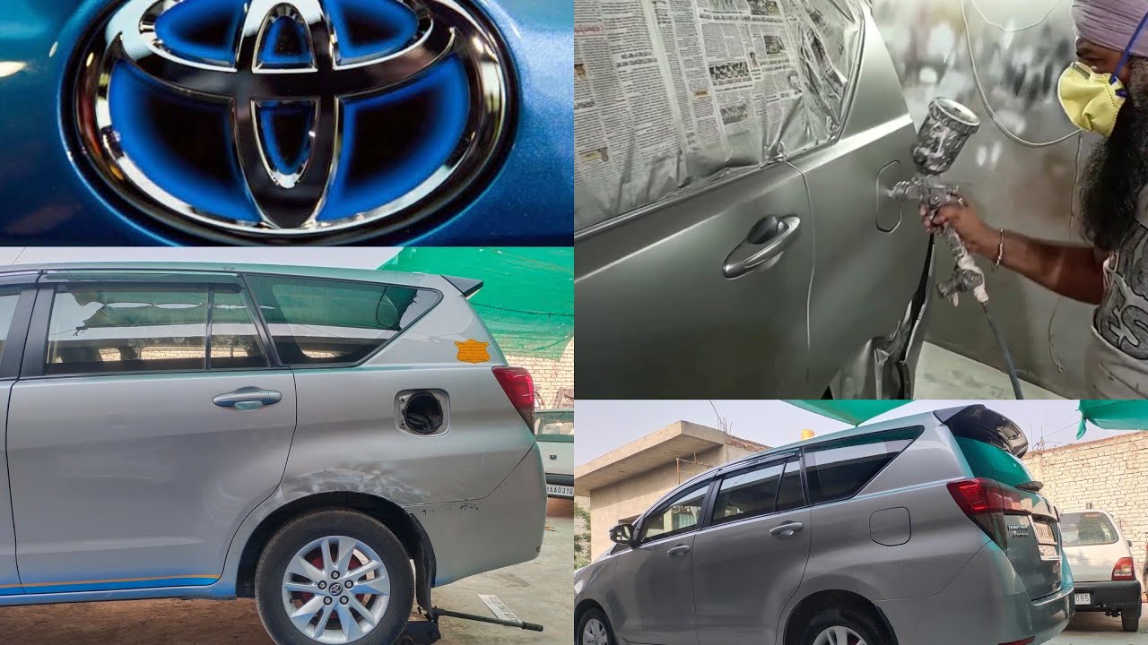 Innova crysta denting and painting left side full paint Innova modified ...