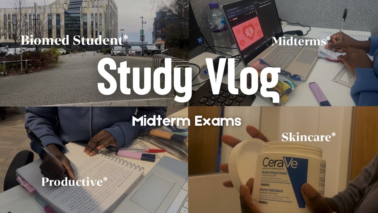 STUDY VLOG | Midterm Exams, Productive, Realistic morning, Study with ...