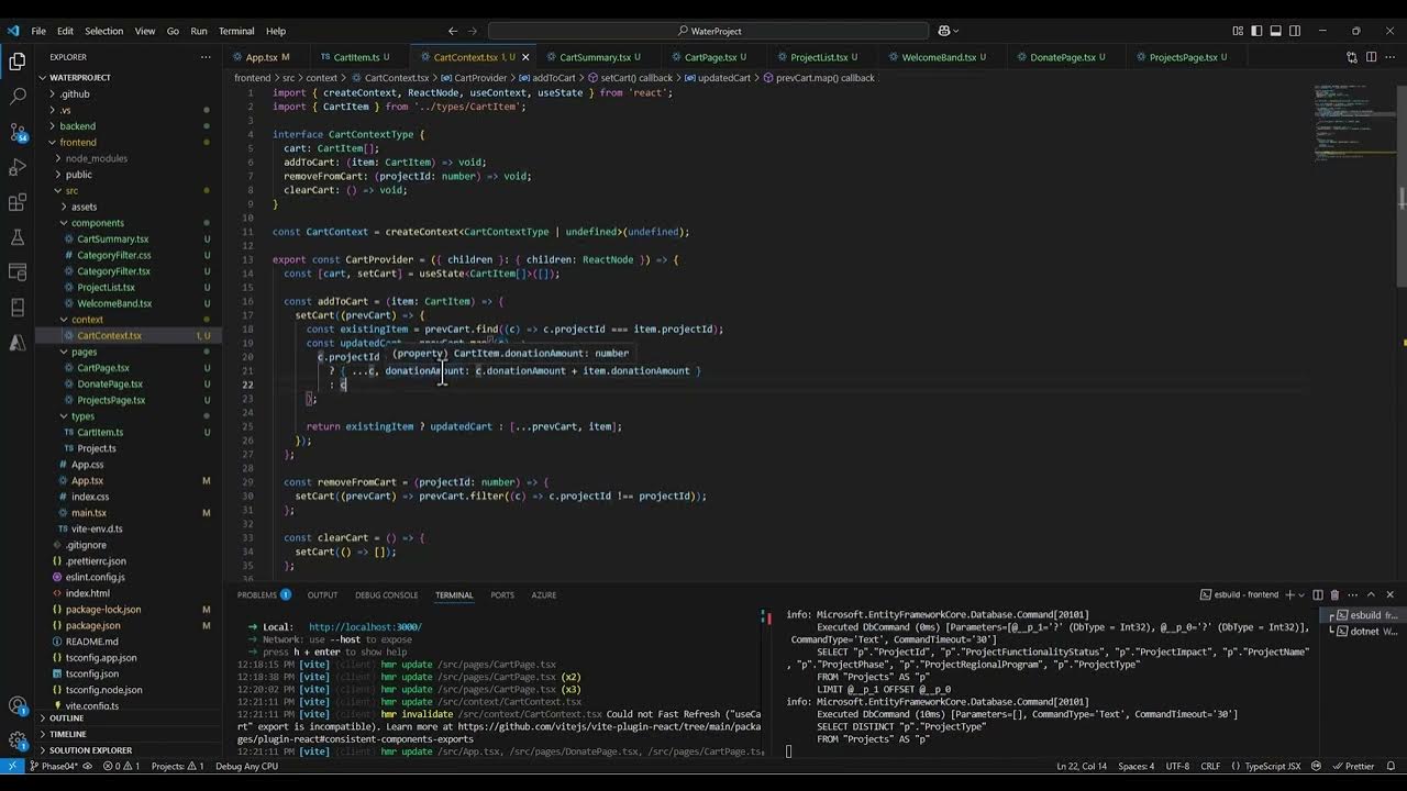 (React & .NET) Water Project, Phase 04 - 13 - Wrap-Up - YouTube