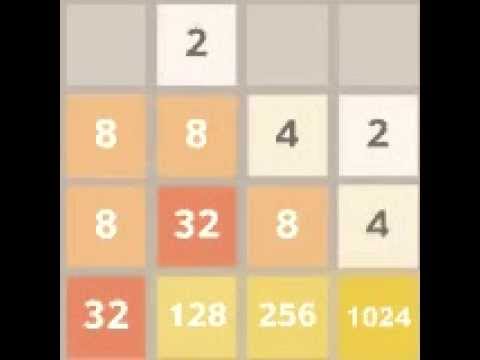 2048 game win (low res, slow) - YouTube