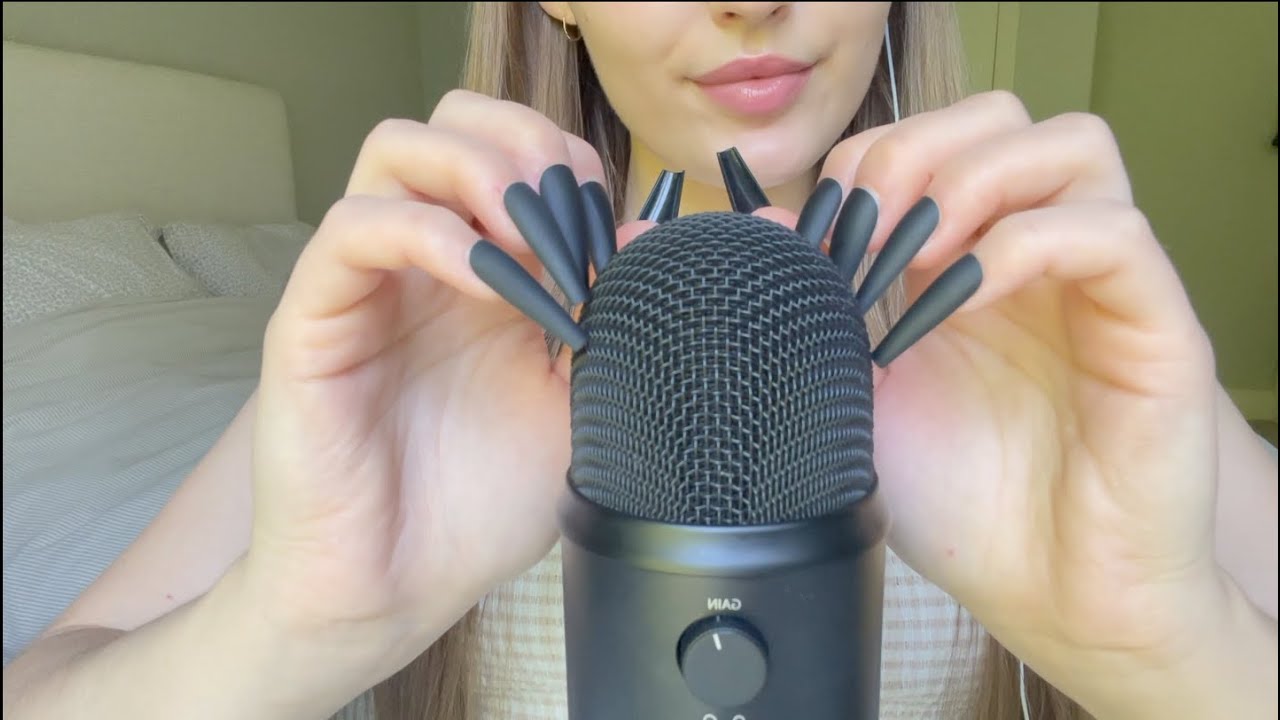 ASMR | Mic Scratching with the Back of LONG NAILS Pt. 3 - YouTube