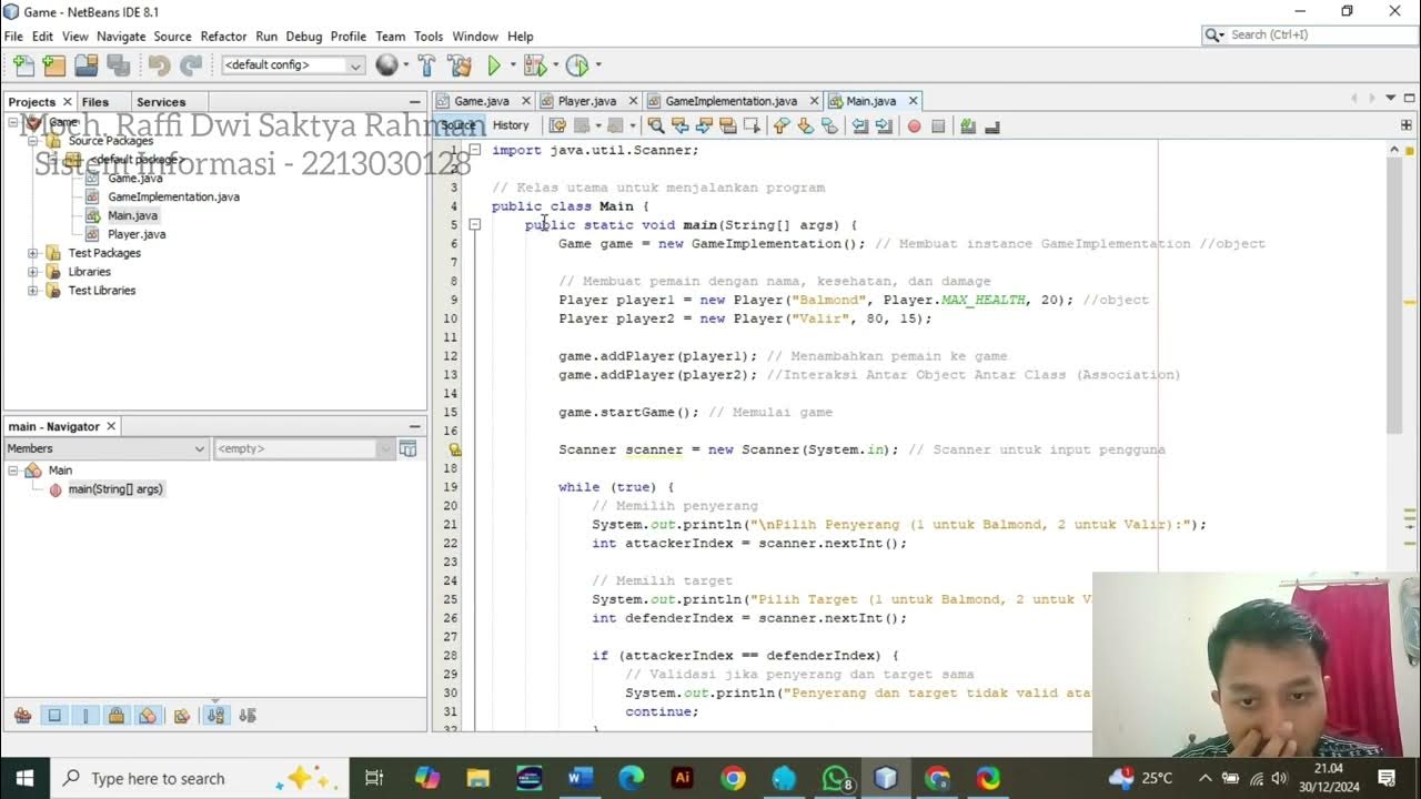 Tugas UAS Pemrograman Berbasis Objek_Sistem Informasi_2213030128 - YouTube
