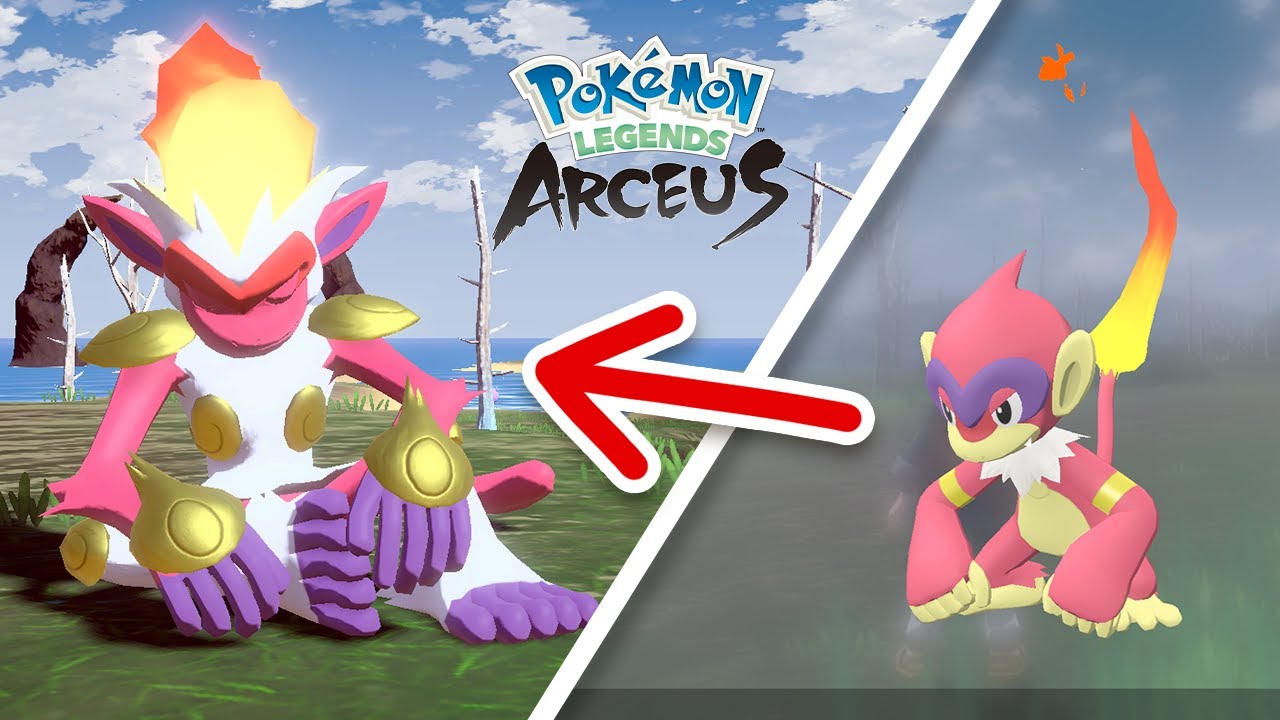 SHINY Monferno Evolution to Infernape || Pokemon Legends Arceus - YouTube