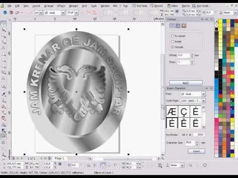 CorelDraw Nesnelere Metal Görünümü Vermek How To Metal Effect by tunc olcay
