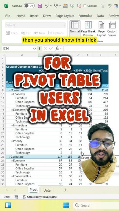 Excel Amazing Pivot Table Feature‼️Fill Blanks in Pivot #excel #exceltricks #exceltips #shorts ...