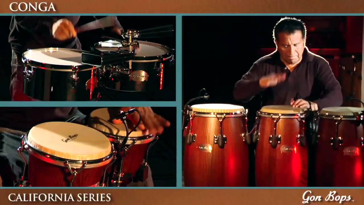 Gon Bops California Series Congas - Mahogany Finish - Featuring Alex ...